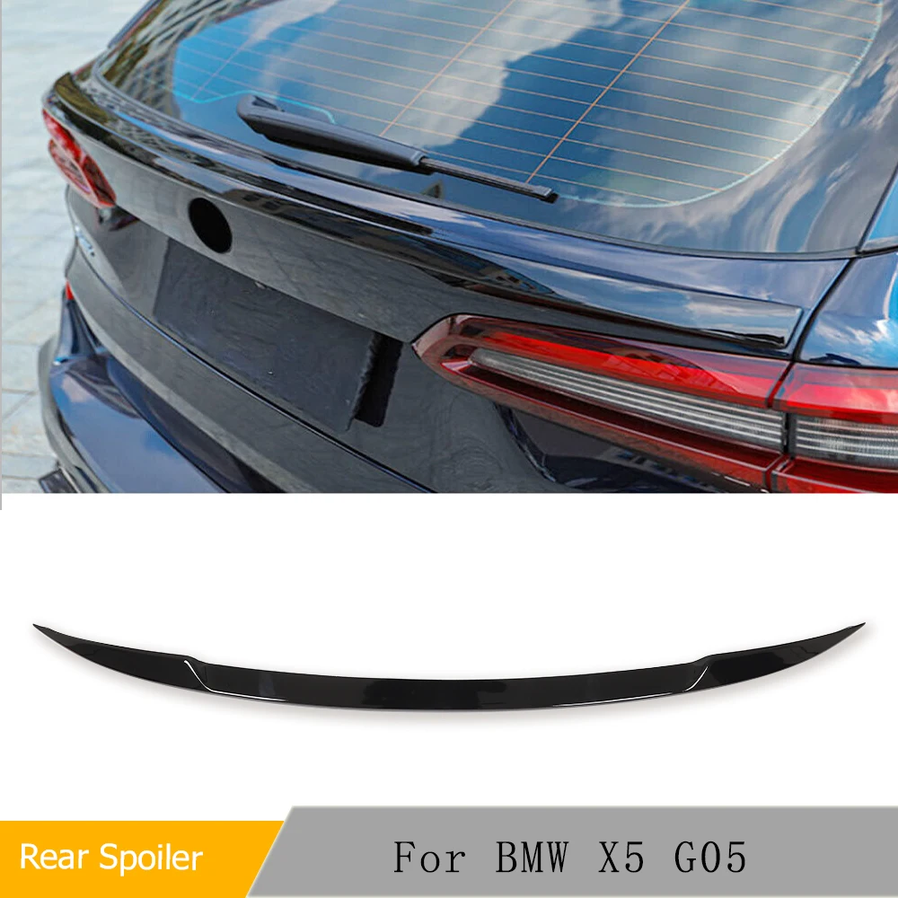 후방 트렁크 스포일러, BMW X5 G05 2019 2020 카본 룩, 중간 트렁크 윙 립, ABS 소재, 유광 블랙| | - AliExpress