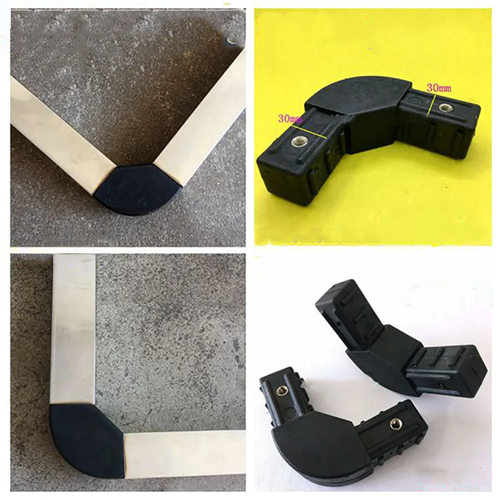 Furniture Bed Legs Tube Corner Fixed Clamp Protector Square Plastic ...