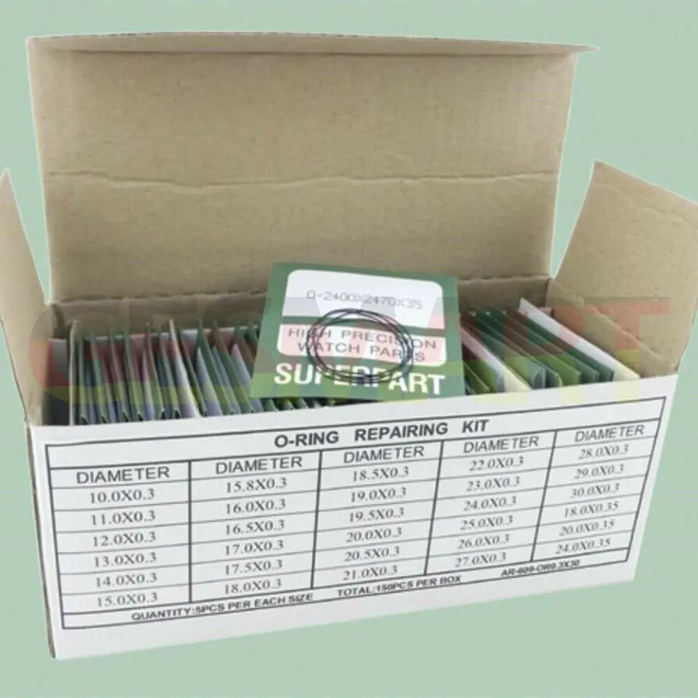 0-3mm-Thickness-30-Sizes-150pcs-Waterproof-O-Ring-Kit-Watch-Back-Gasket ...