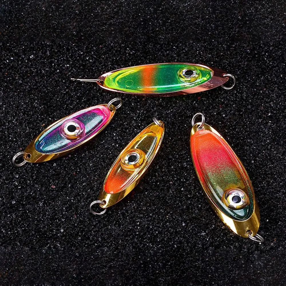 Bass Spoon LED Lure Light Attracting Fish Deep Drop Underwater Flash ...