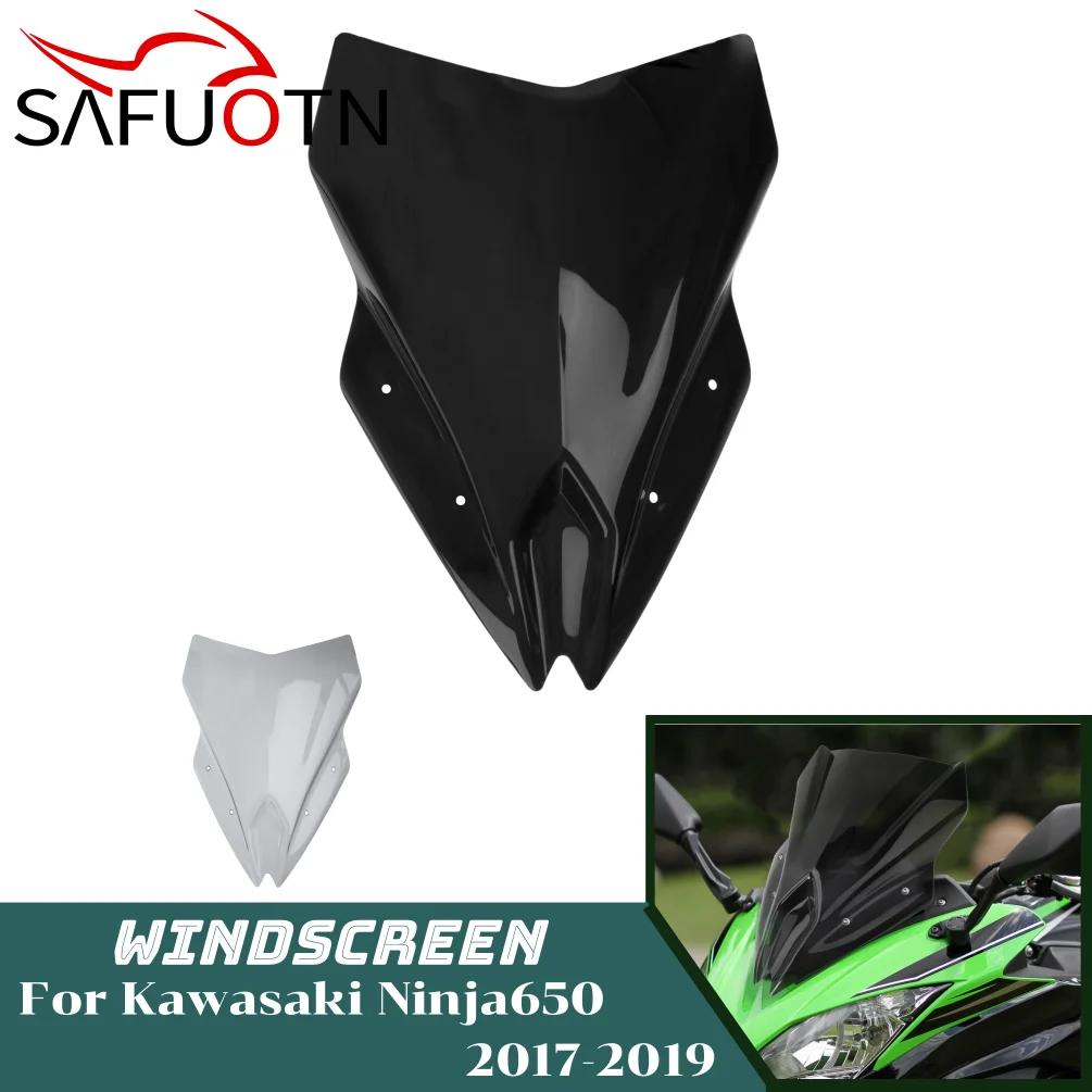 For-Ninja-650-Windshield-Windscreen-for-Kawasaki-Ninja650-2017-2018 ...