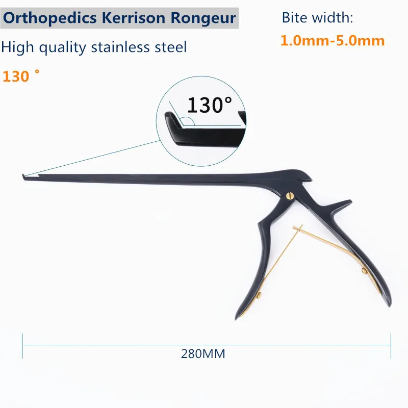 Black-130-degree-Kerrison-Rongeur-280mm-long-Stainless-steel-Veterinary ...
