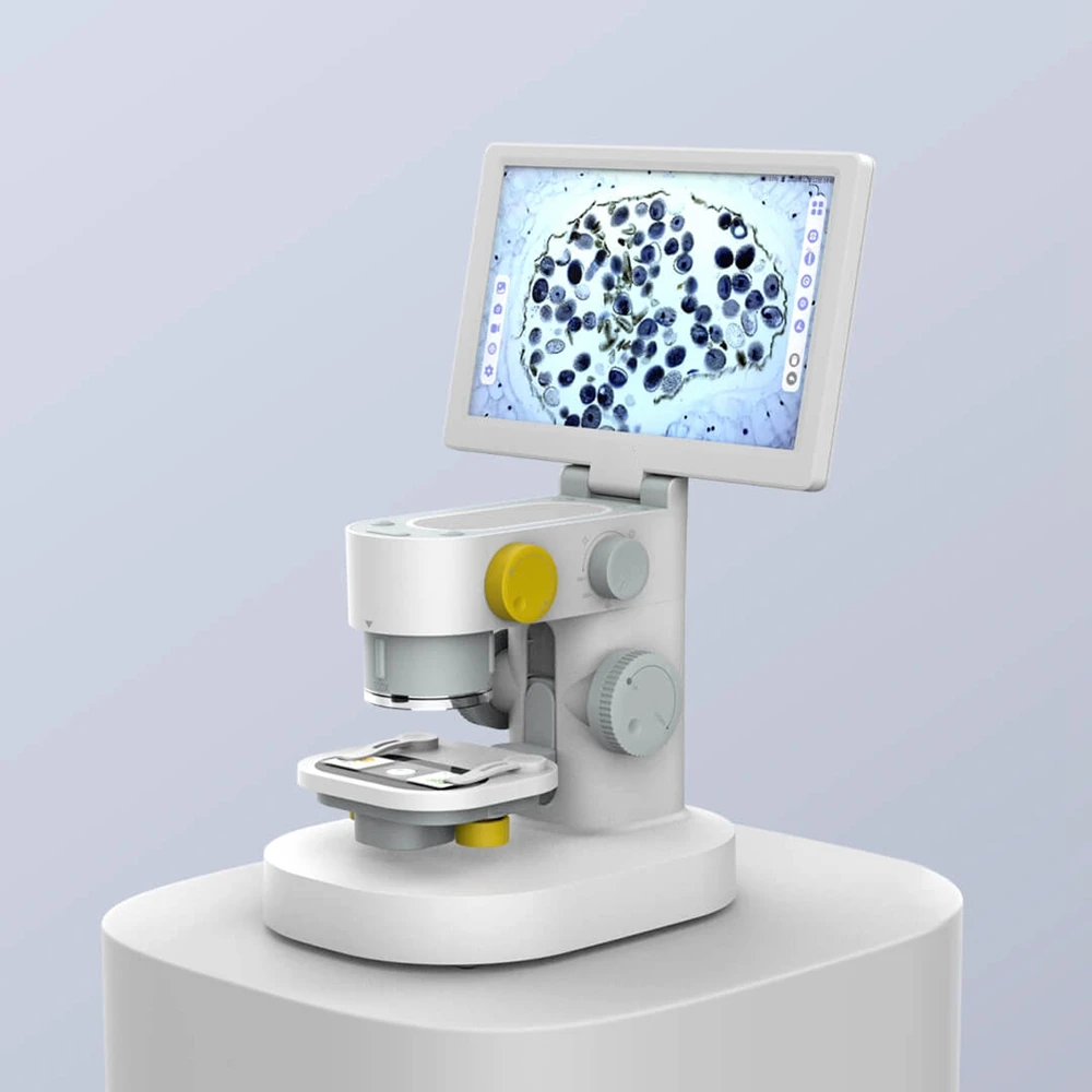 1600X-Digital-Biological-Microscope-Touch-Screen-Optical-Objective-Lens ...