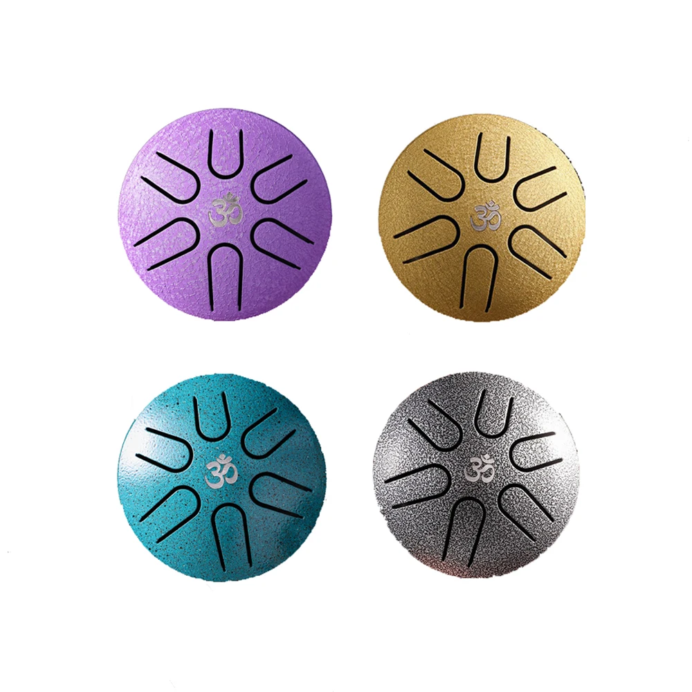 HLURU-3-Inches-Steel-Tongue-Drum-6-Notes-Hand-Held-Ethereal-Drum-Zen ...