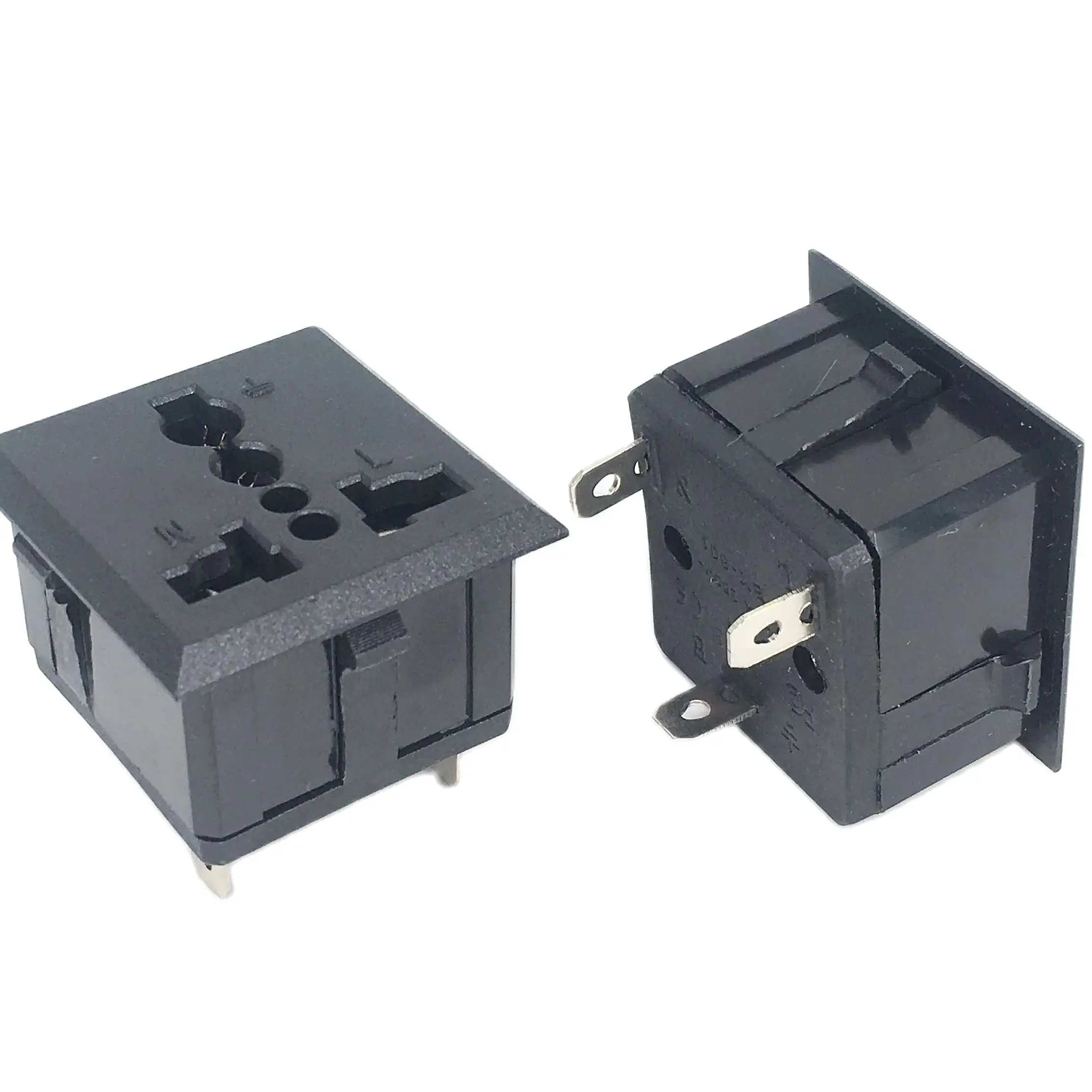 1 Pcs/Lots AC 250V 13A US USA UK EU Euro AU Panel Mount Snap in ...