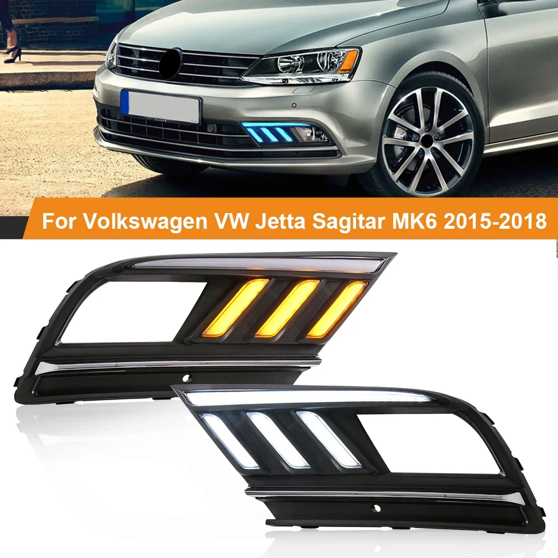LED-Flog-Lamp-For-Volkswagen-VW-Jetta-Sagitar-MK6-2015-2016-2017-2018 ...