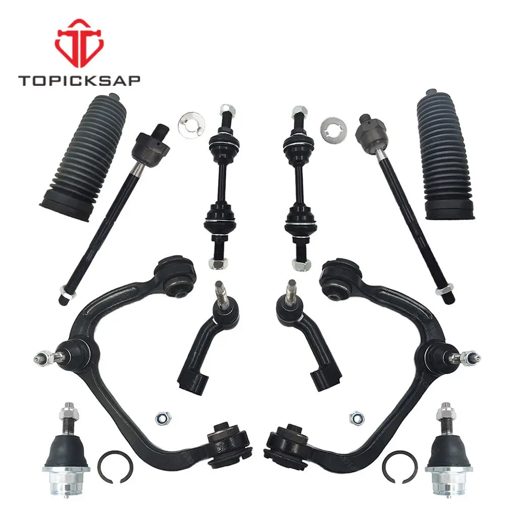 Topicksap 2wd 12pc Front Upper Control Arm Sway Bar Link Suspension Kit