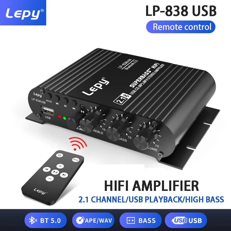 Amplifiers Bluetooth Stereo Lepy | Lepy Mini Amplifier Lp 838 2.1 - Lp ...