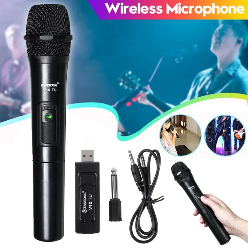 1pc V10 Wireless Microphone Professional Handheld Karaoke Microphone ...