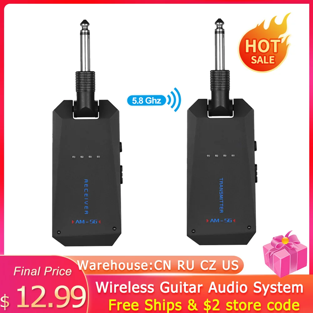 Low Latency Wireless System For Bass Guitar - 4 Channel Rechargeable ...