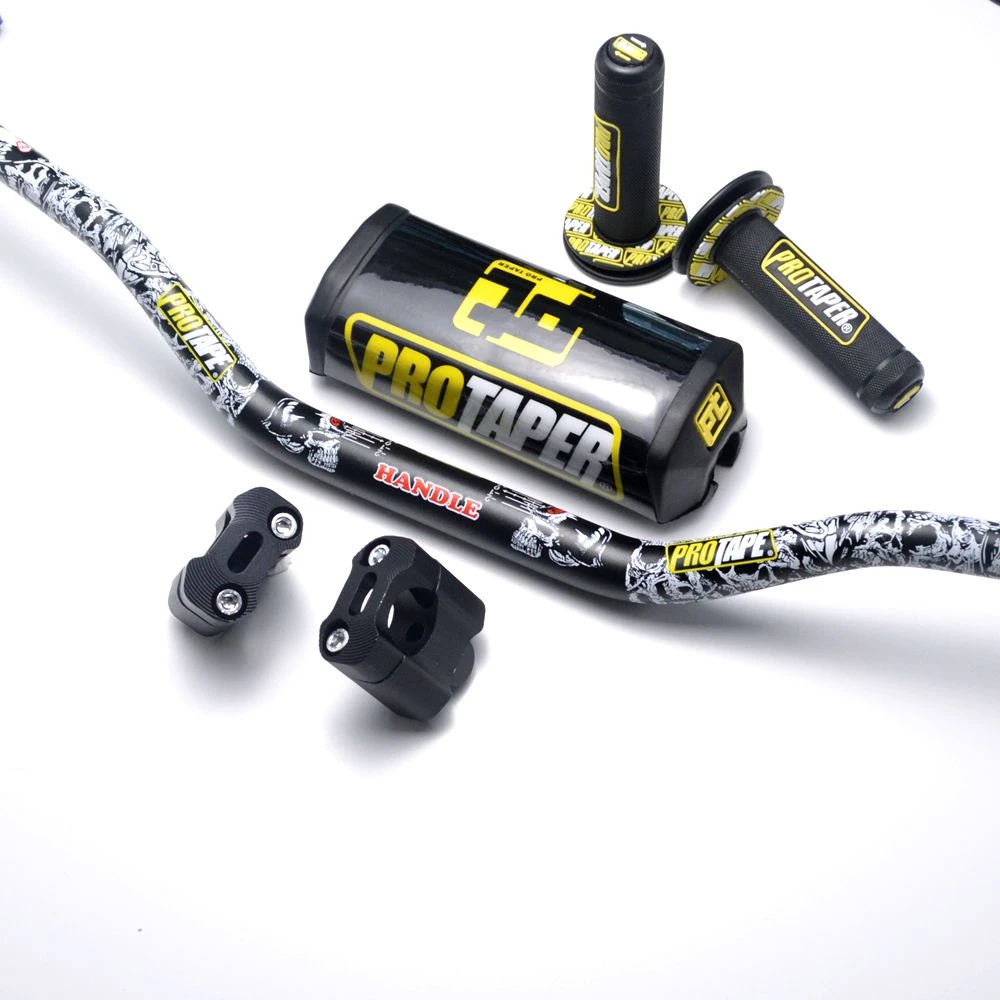 PRO Taper 1 1/8" Fat Bar 28.5MM Handlebars+Grips+Bar Clamps+Bar Pad ...