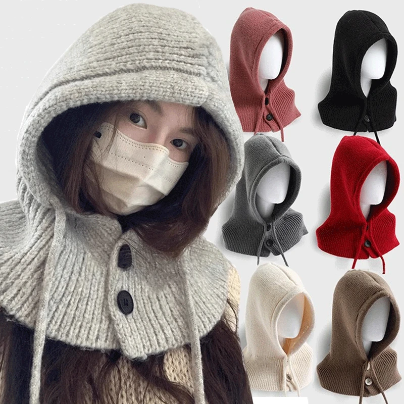 Solid-Color-Autumn-Winter-Hats-For-Women-Men-Knitted-Warm-Hooded-Beanie ...