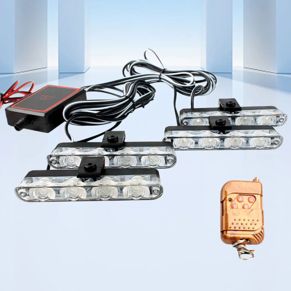 4 in 1 LED Emergency Strobe Lights High Intensity Surface Mount Grill ...