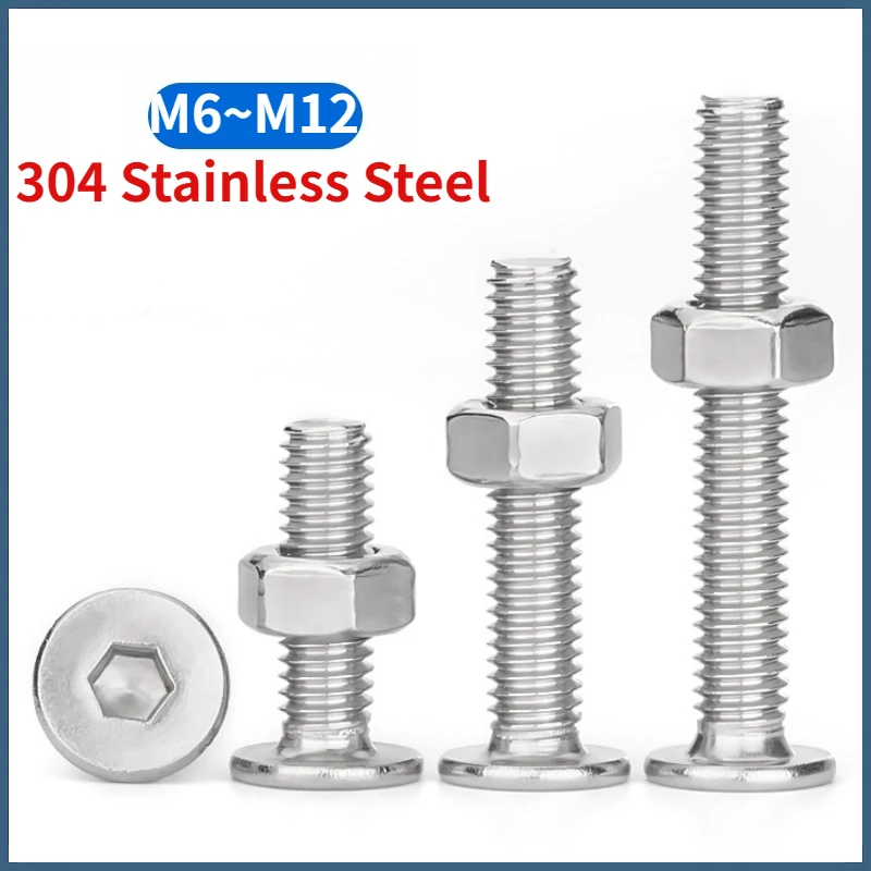 A2-70 304 Stainless Steel Allen Hex Socket Ultra Thin Flat Wafer Head ...