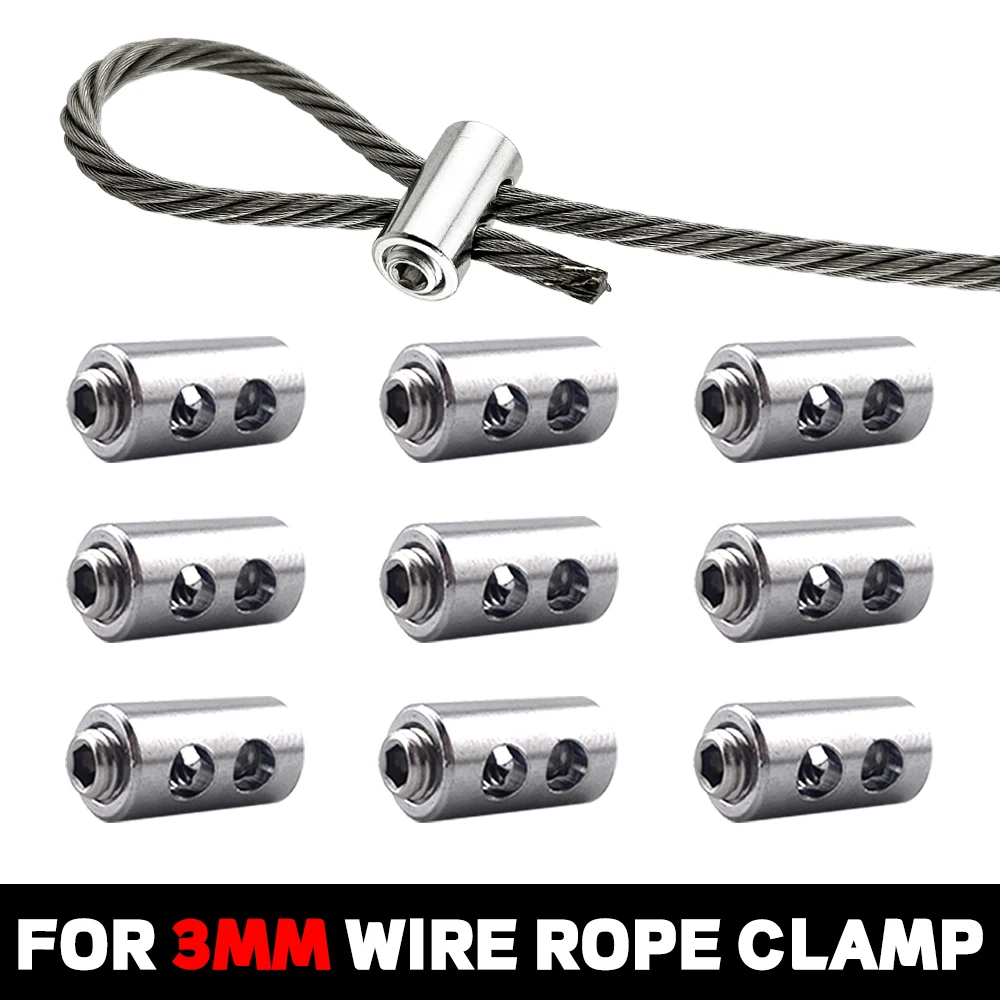 For-3mm-Wire-rope-Clip-Clamp-Adjustable-Screw-Metal-Fixture-Stainless ...