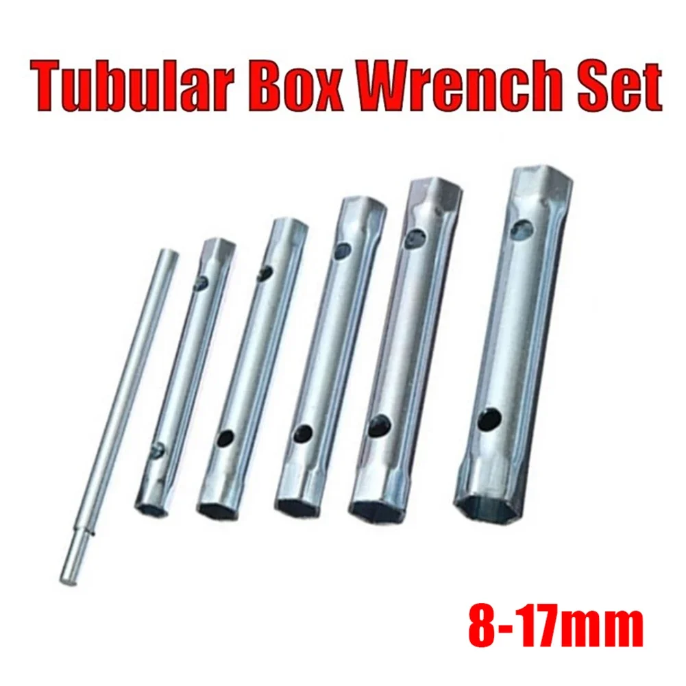 6pcs-8-17mm-Tube-Spanner-Set-Metric-Tubular-Box-Wrench-Tube-Bar-Spark ...