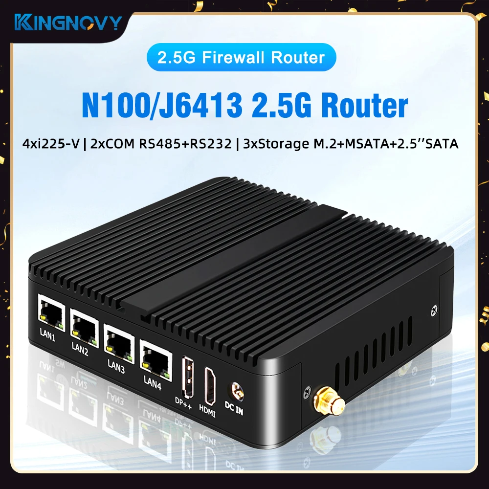 Intel N100 J6426 J6413 Firewall Router 12th Gen 2.5G 4x i225-V LAN 2 ...