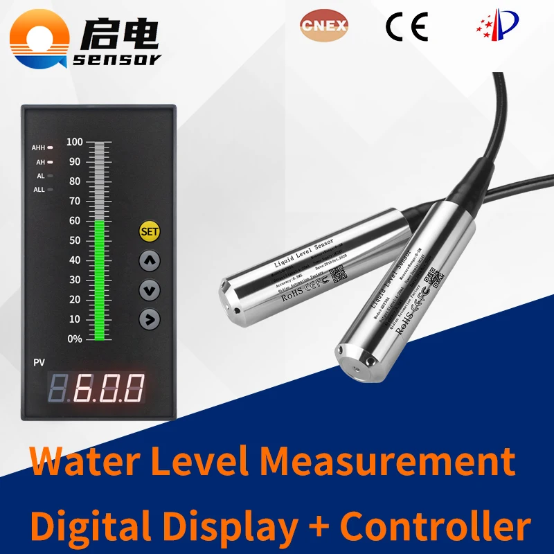 Water-Level-Sensor-DC24V-with-LCD-Controller-AC220V-0-5m-Cable-4-20mA-0 ...