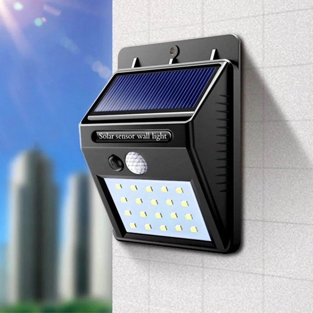 20 LED Solar Light Outdoor Security Lamp Motion Sensor Wireless ...