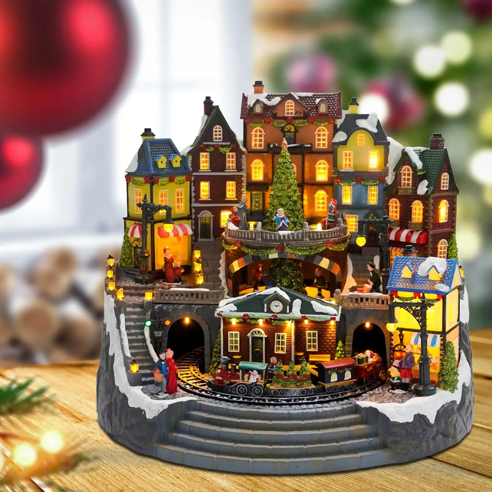 Christmas-Scene-Village-House-LED-Lights-Village-Luminous-Large ...