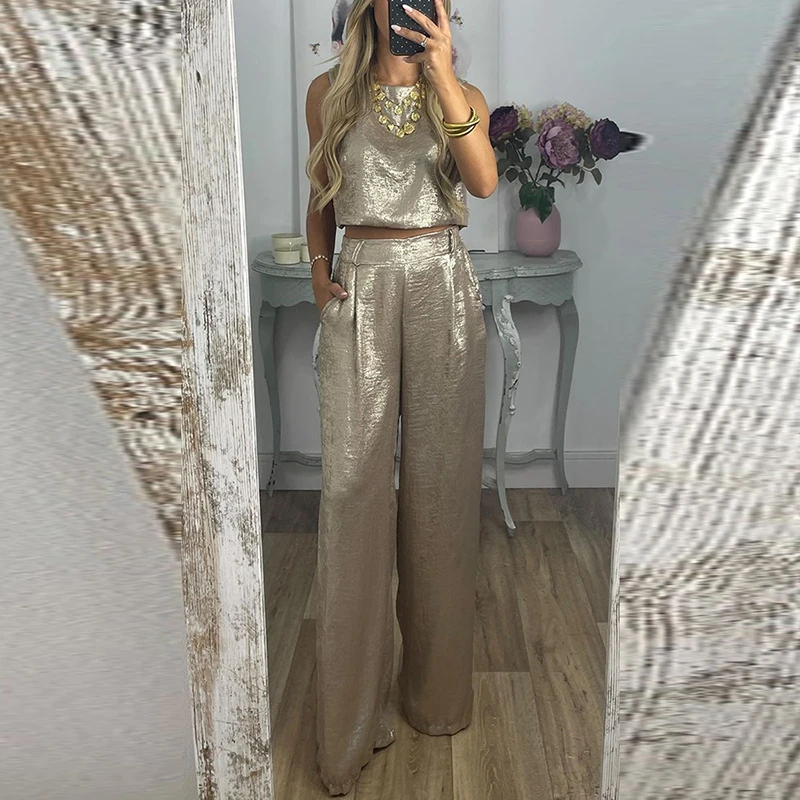 Fashion-Navel-Two-Piece-Party-Suit-Elegant-Slim-Outfit-Women-Solid-High ...