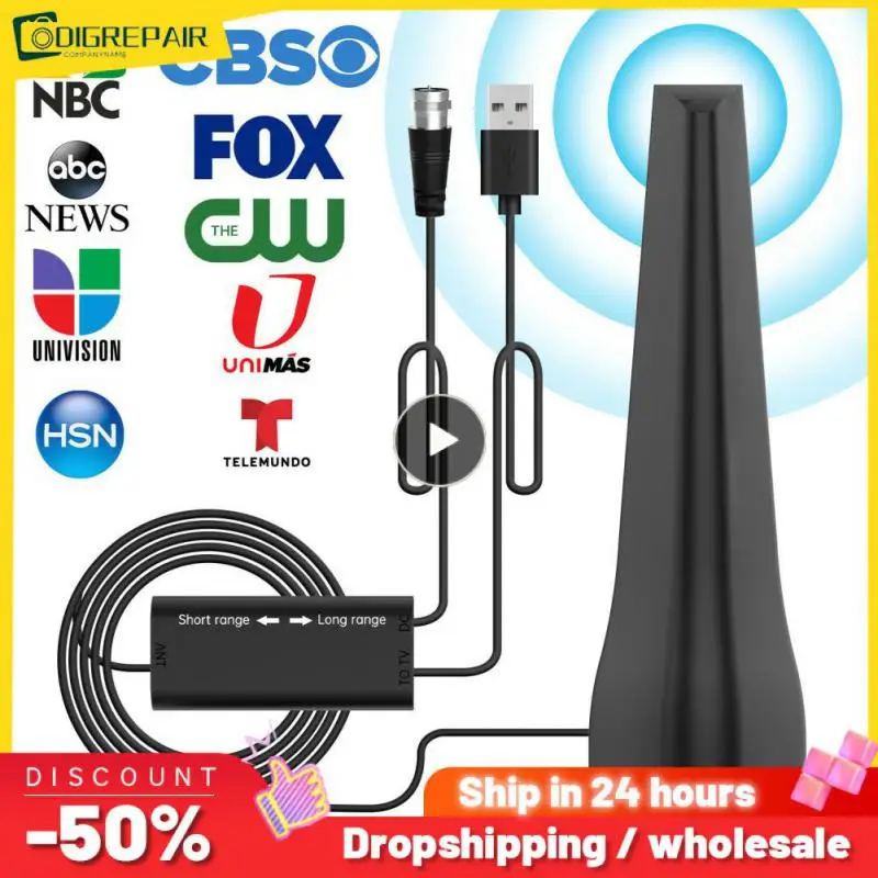 Hdtv Antenna 300 Miles Range Mini Tv Antenna Signal-boosting Digital Tv ...