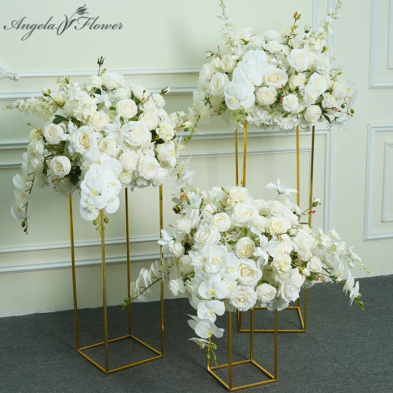 White Rose Orchid Hyacinth Event Table Centerpiece Ball Wedding ...