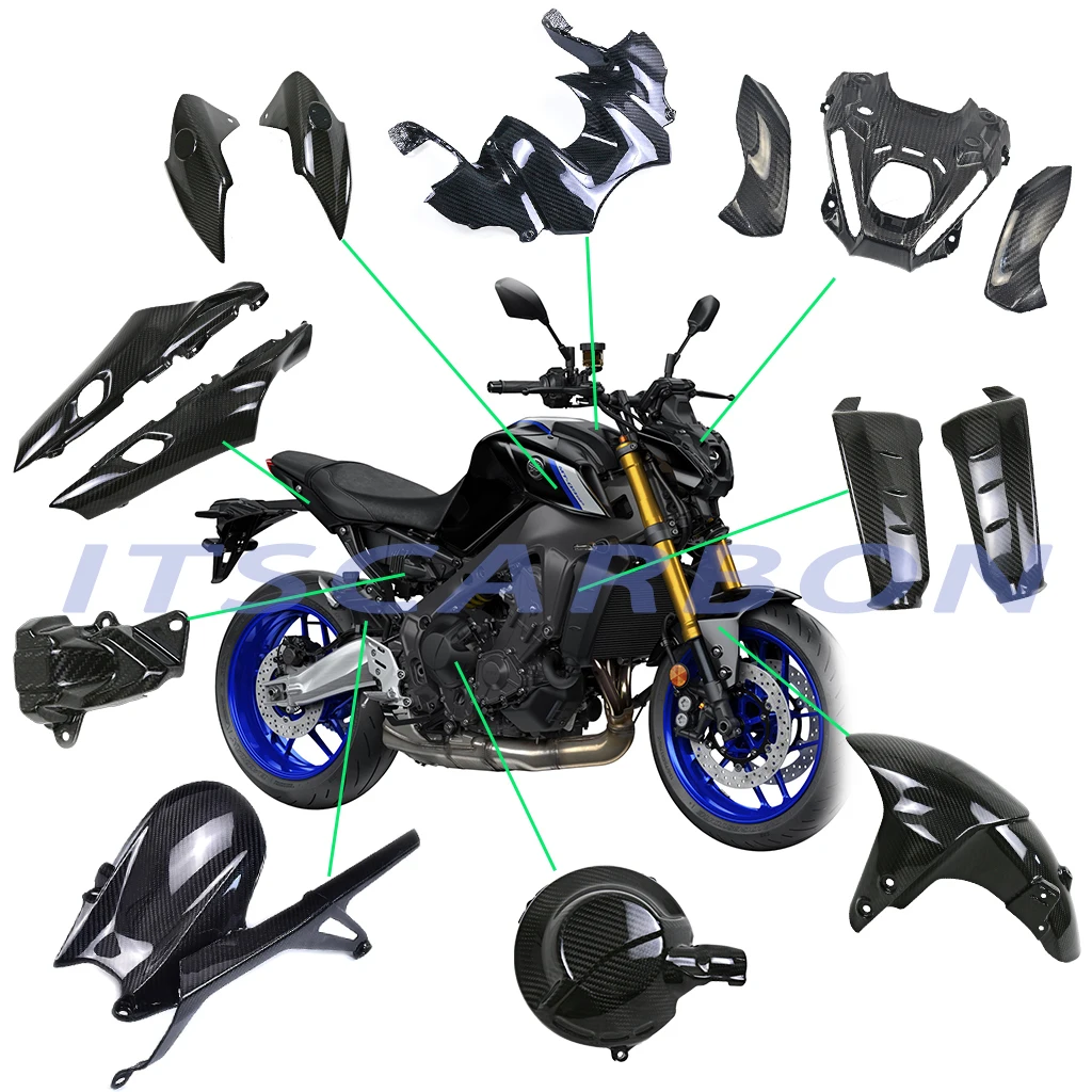 Carbon Fiber Motorcycle Accessories | Yamaha Mt09 2022 Carbon Fiber ...