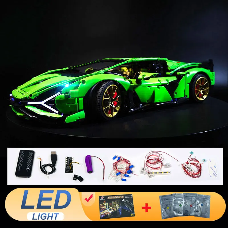 LED Light Kit For LEGO 42115 Lamborghini SIAN FKP37 Supercar Lamp DIY ...