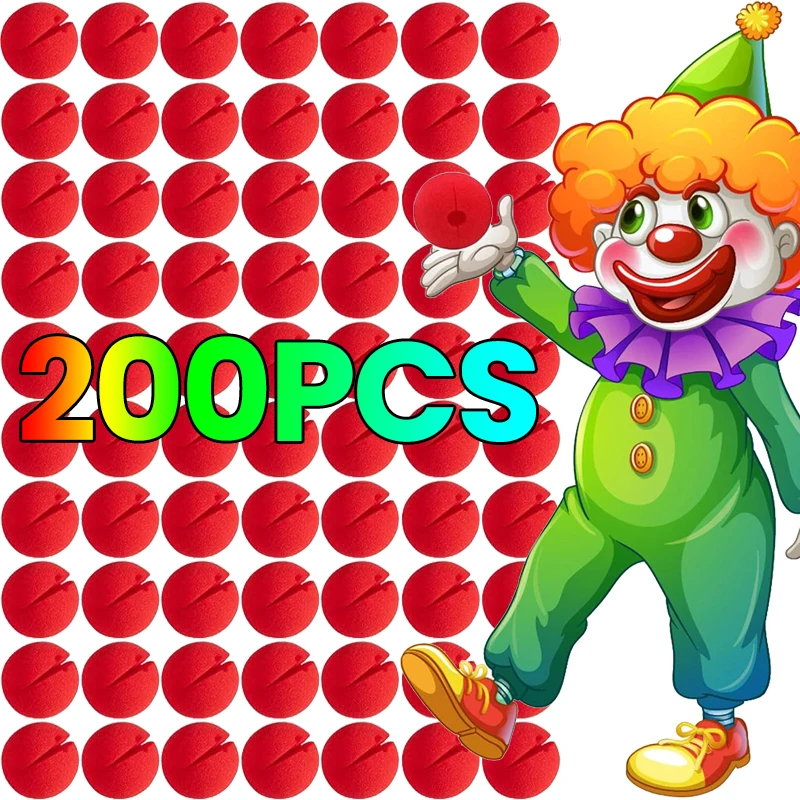 1/200PCS Red Sponge Ball Clown Nose Halloween Carnival Party Clown ...