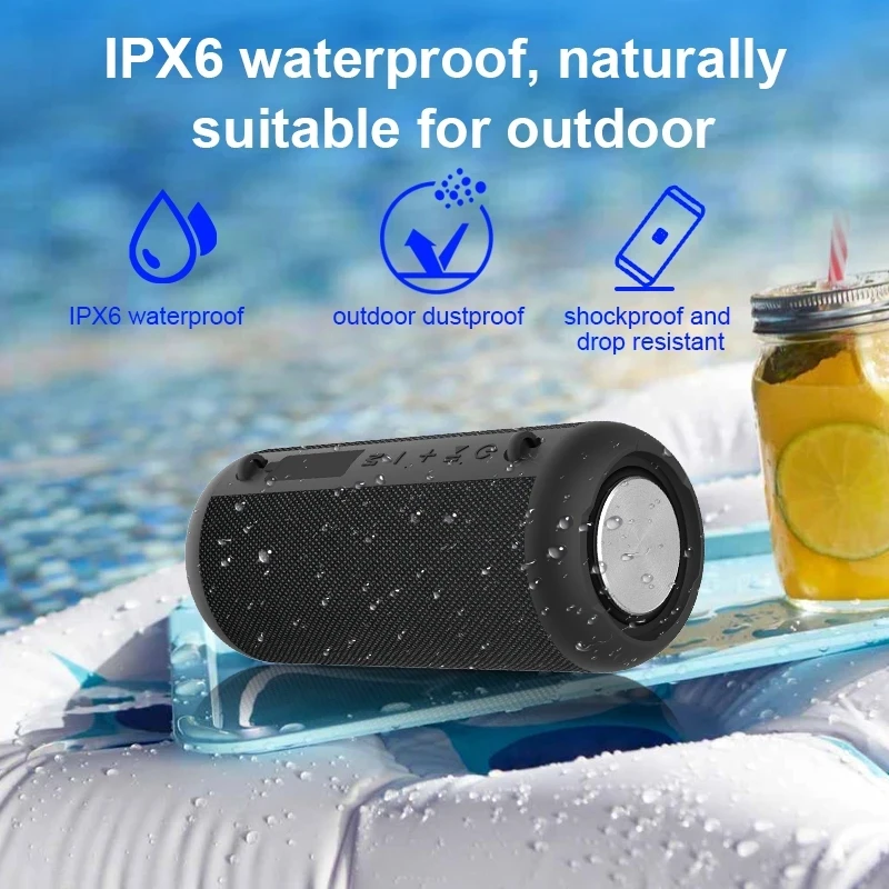 3600mAh 20W Bluetooth Speakers High Power Portable Wireless Subwoofer IPX6 Waterproof Bass ...