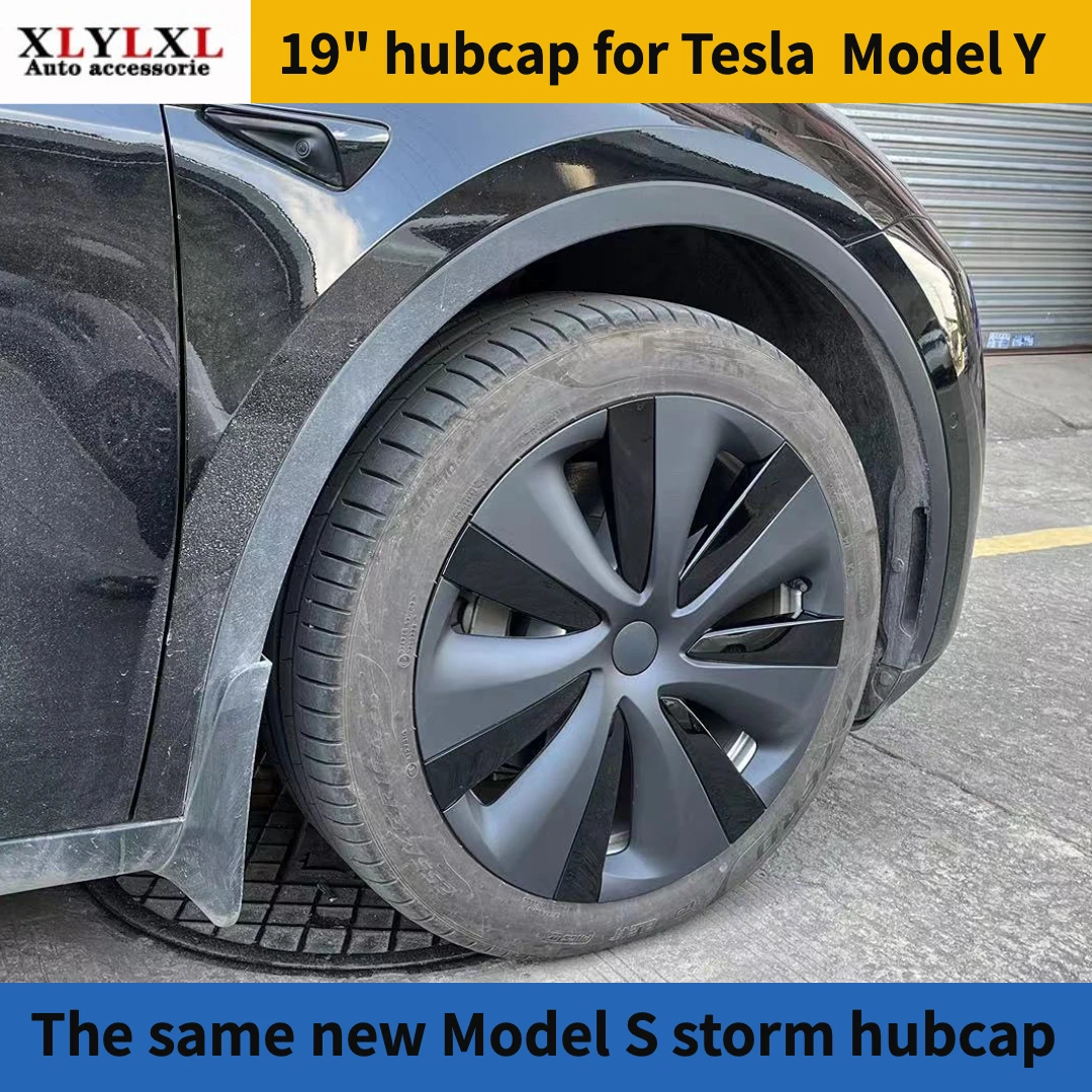 4pcs-19-hubcap-The-same-new-Model-S-storm-hubcap-for-Tesla-Model-Y-2020 ...