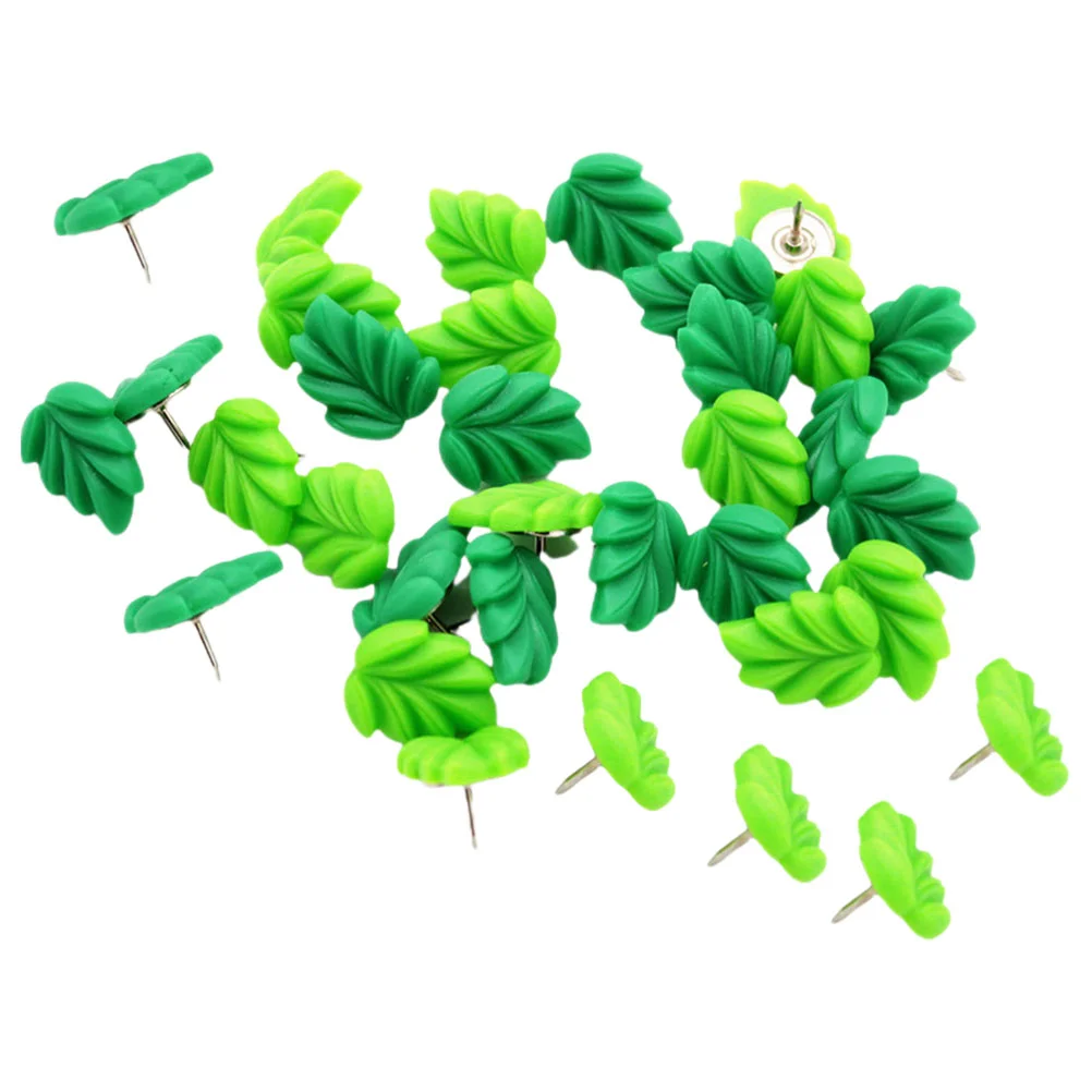 30pcs-Home-Thumb-Tacks-Multi-function-Push-Pin-Leaf-Pushpins-Message ...