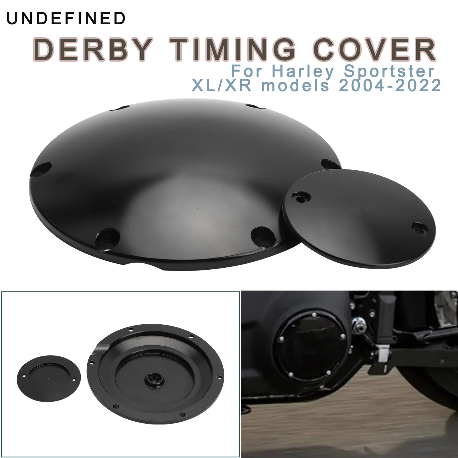 6-Holes Smooth Aluminum Motorcycle Derby Timing Timer Cover Black ...