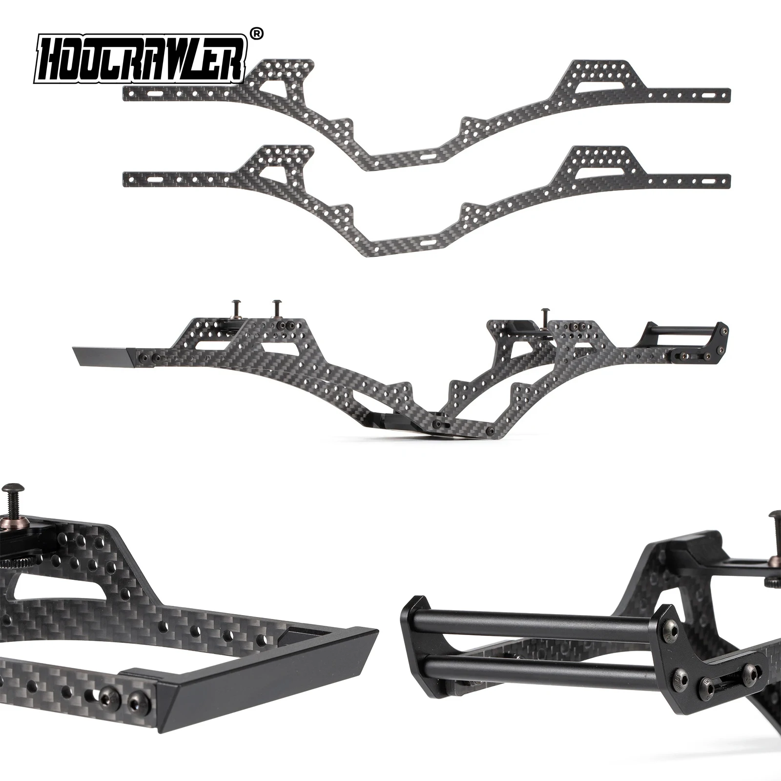 LCG ロッククローラービルダーシャーシキット 1/10 カーボンファイバー Axial AR44 SCX10 II Capra ...