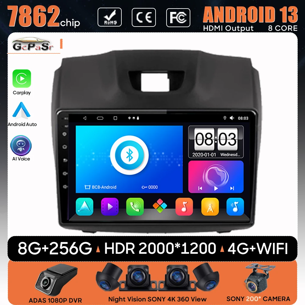 Car-Radio-Android-13-For-Chevrolet-Holden-S10-Trailblazer-Colorado ...