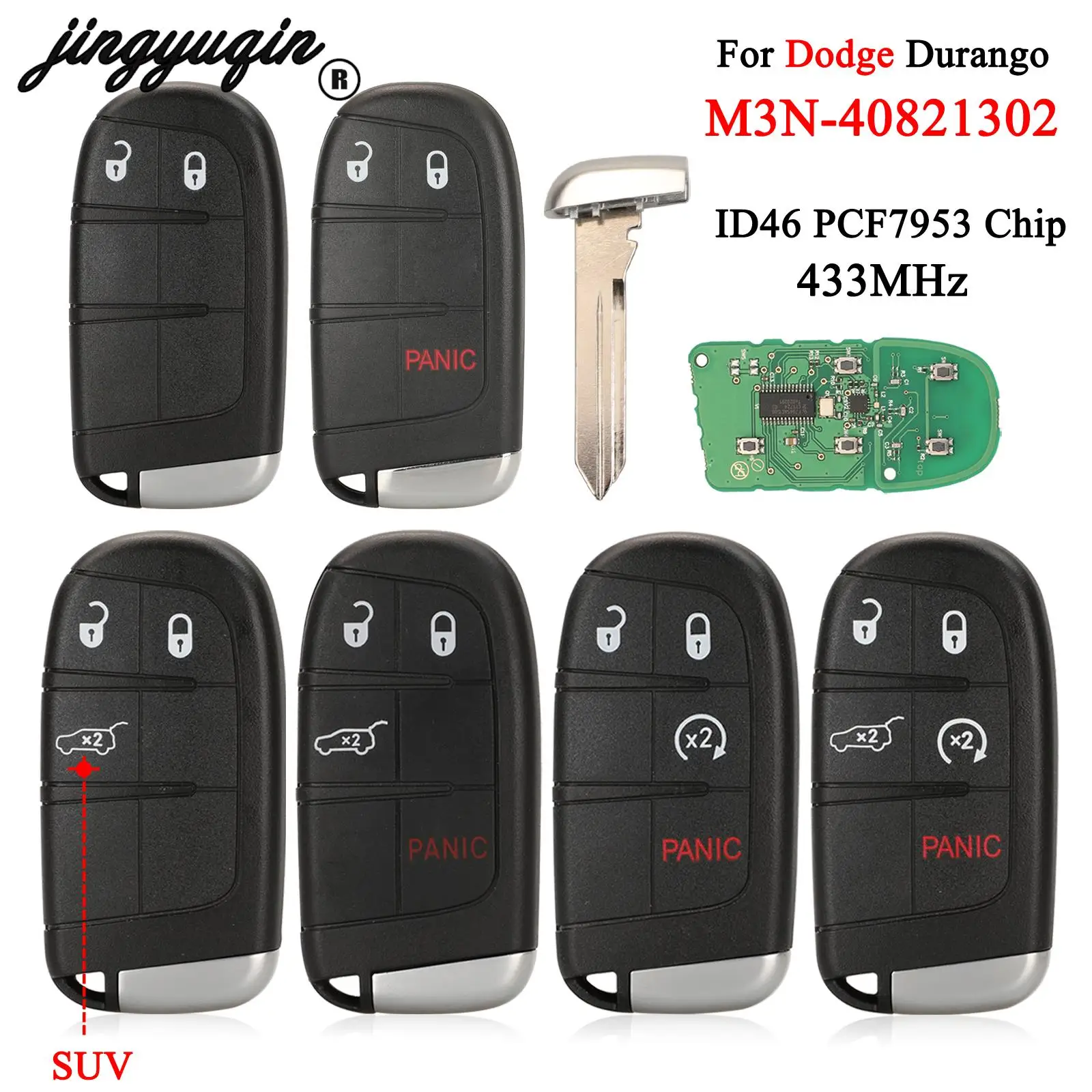 jingyuqin-M3N-40821302-Smart-Card-Remote-Control-Key-433MHz-for-Dodge ...