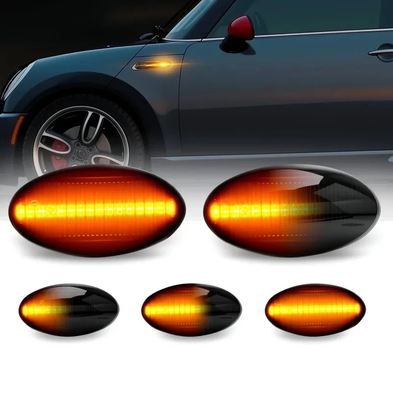 1Pair Useful For BMW MINI Cooper R50 R52 R53 Dynamic LED Side Marker ...