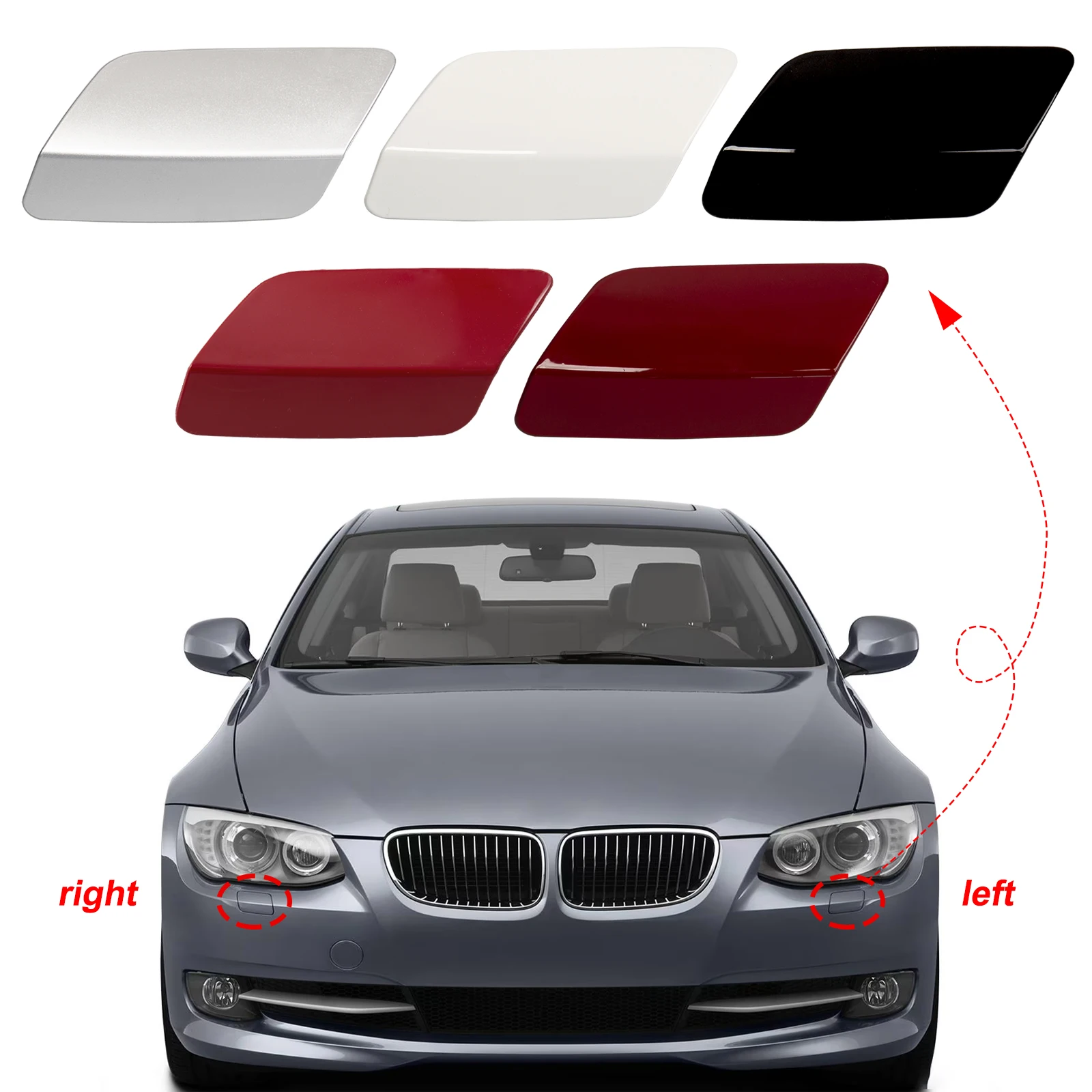 Front-Bumper-Headlight-Washer-Cover-For-BMW-328i-335I-335IS-E92-E93 ...