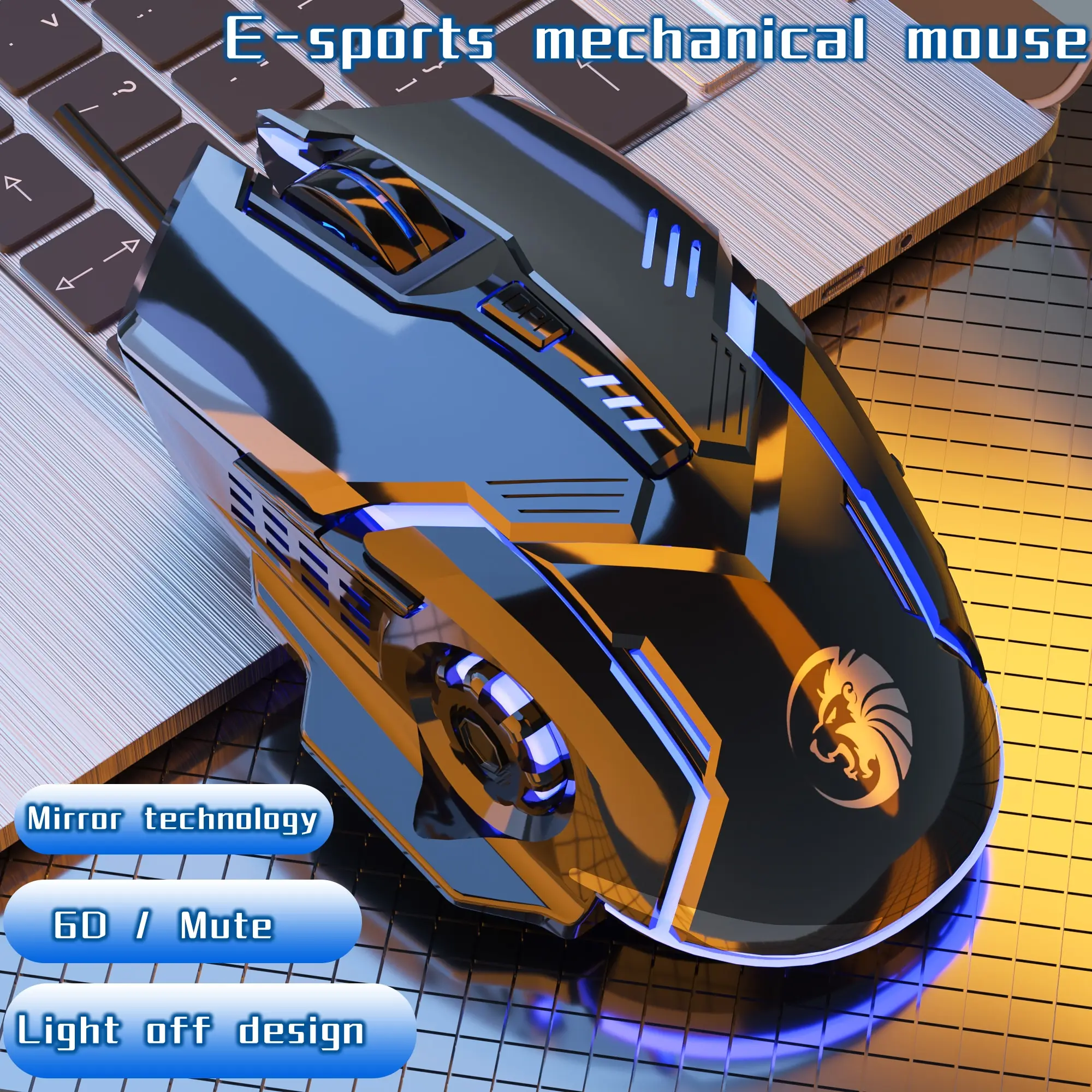 F7-Mechanical-Mouse-Wired-6-Level-Adjustable-DPI-Macro-Programmable ...