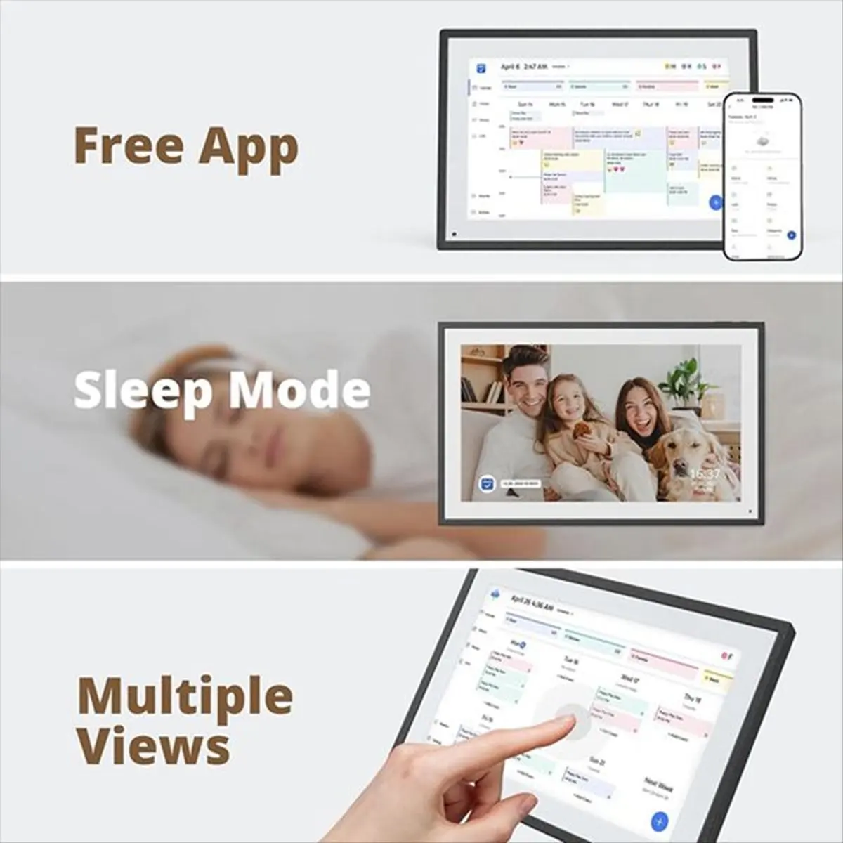 15.6inch WIFI Digital Calendar Chore Chart HD Interactive Touchscreen ...