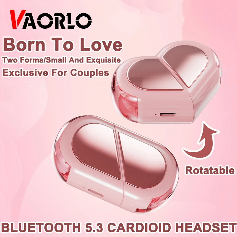 New-Fashionable-Bluetooth-Wireless-Headphone-Heart-Shaped-TWS-Headset ...