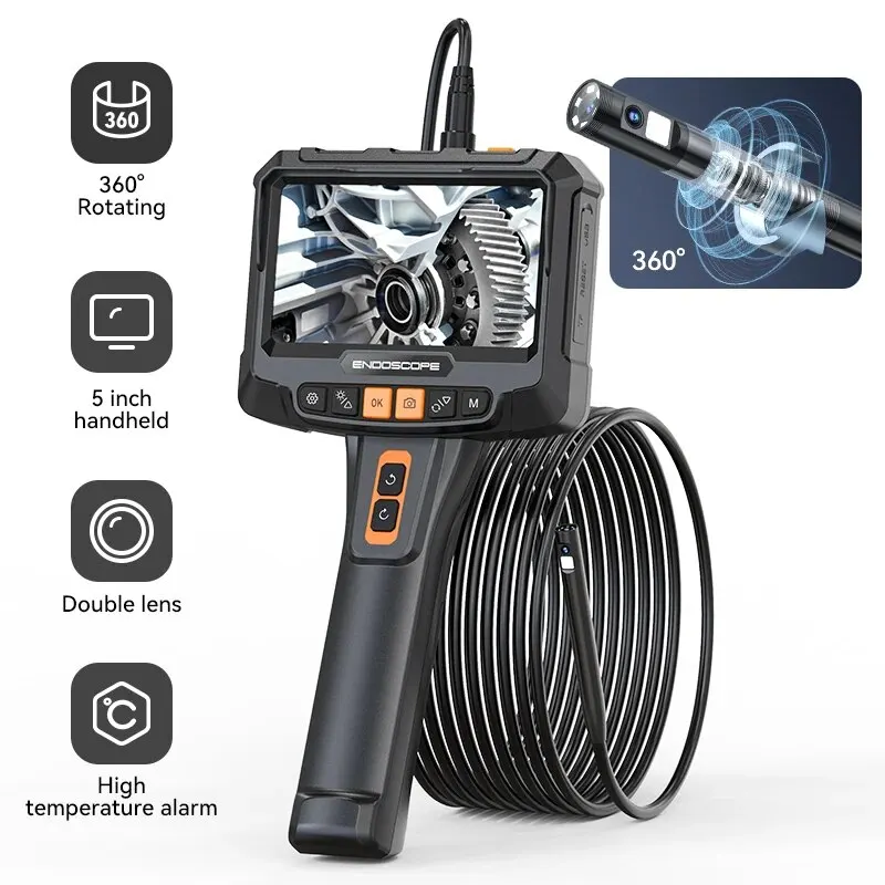 360-Rotation-Industrial-Endoscope-Camera-5inch-IPS-8mm-Dual-Lens-1080P ...