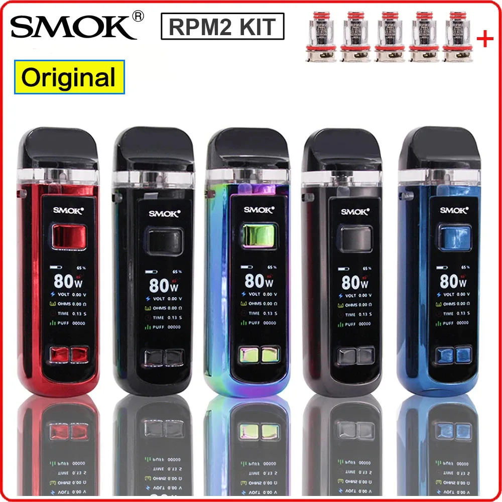 Original SMOK RPM2 RPM 2S KIT 80W Electronic Cigarette Vaporizer Vape ...