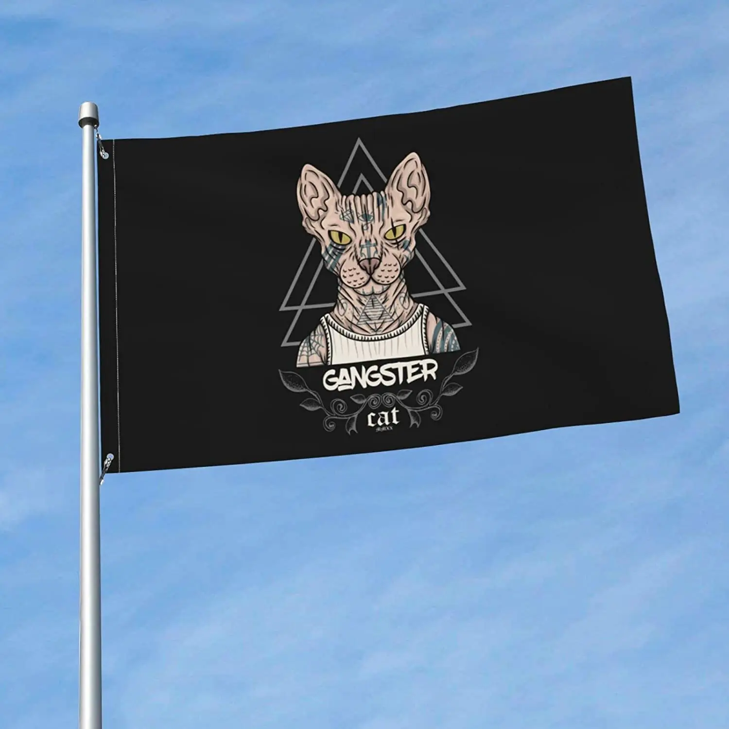 Tattoo Sphynx Cat Flag 3x5 FT for Outdoor Flags Indoor Banner Garden ...