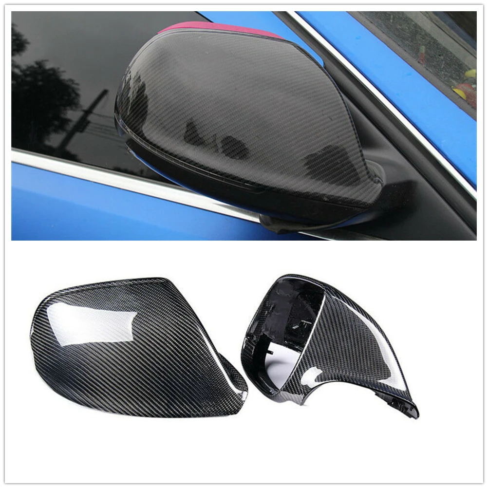 Carbon-Fiber-Mirror-Cover-Car-Exterior-Side-Rear-View-Case-Reverse-Cap ...