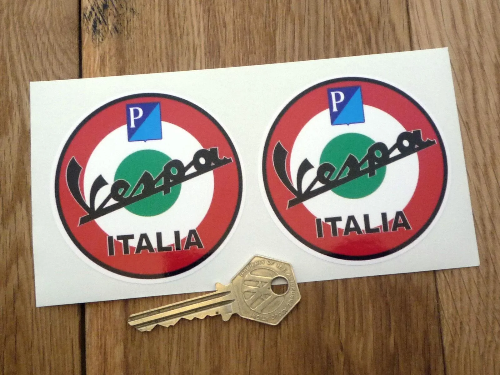 For 1Pair VESPA PIAGGIO ITALIA Scooter Roundel STICKERS 3"Pair GS GT ...