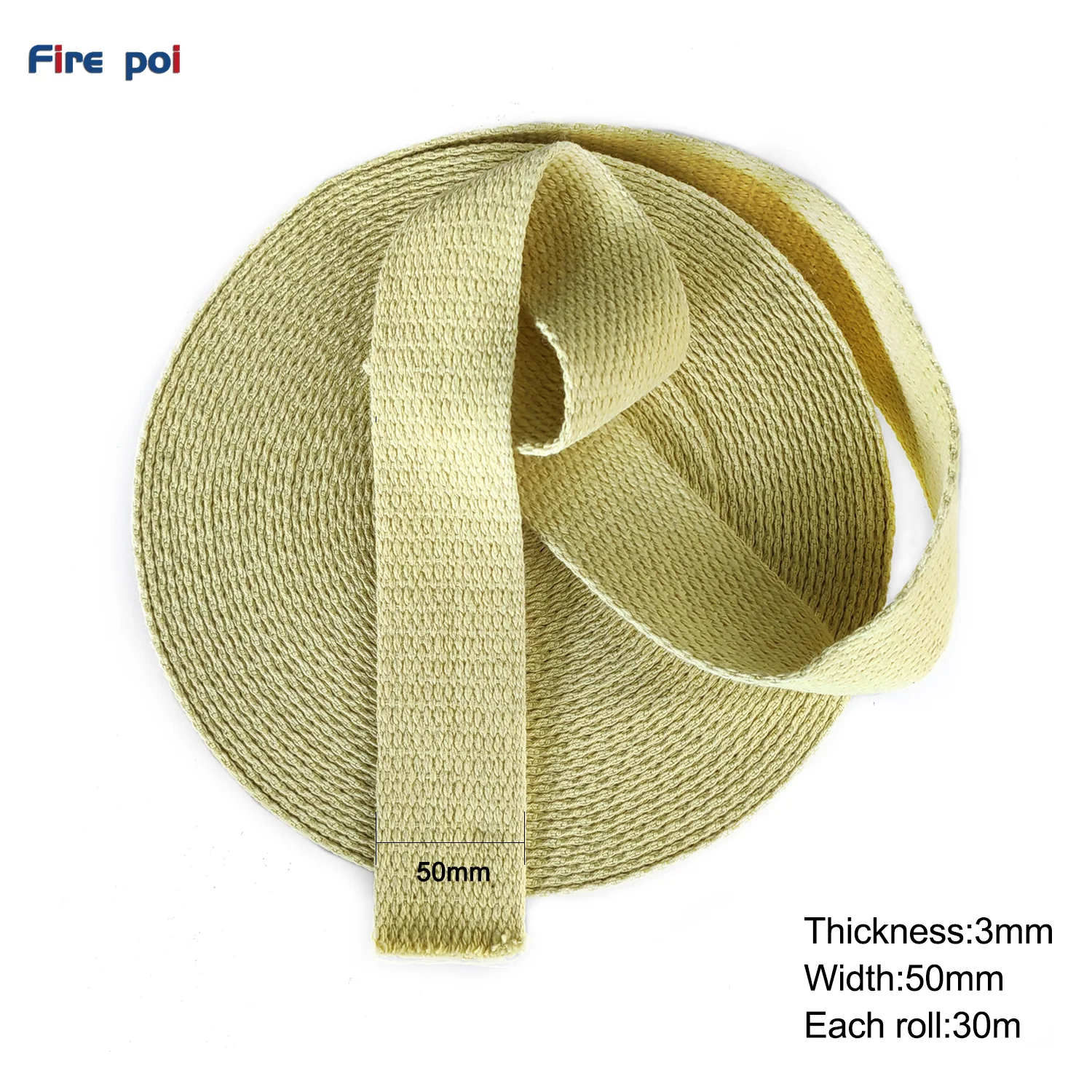 Fire-flowing-art-prop-wick-Width-50-mm-thickness-3mm-Kevlar-flat-100 ...