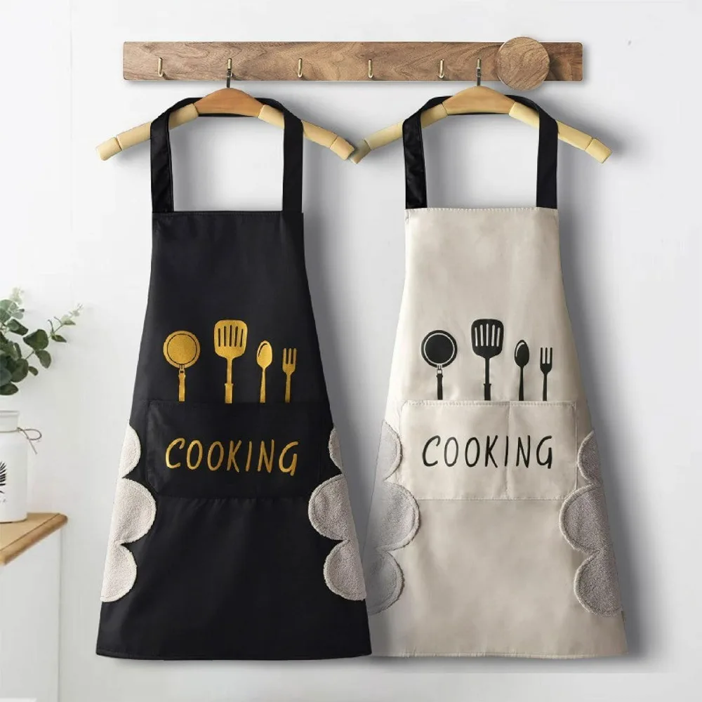Chef-Aprons-For-Women-And-Men-With-Pockets-Kitchen-High-Quality-Apron ...