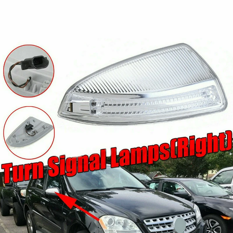 12V-LED-Car-Rear-View-Mirror-Side-Turn-Signal-Light-A2048200721-Clear ...